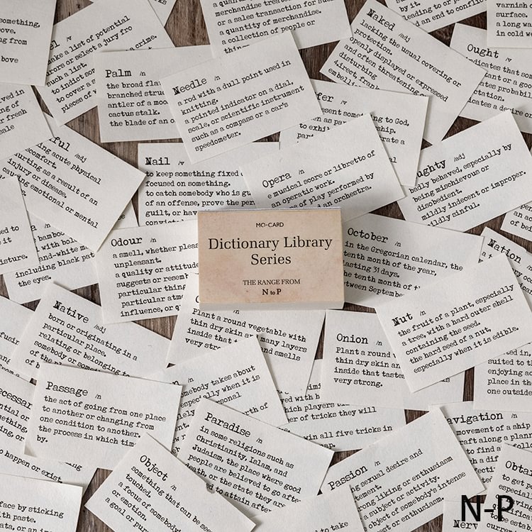 JOURANLSAY 100 Sheets Dictionary Library Basic Decoration Material Memo ...