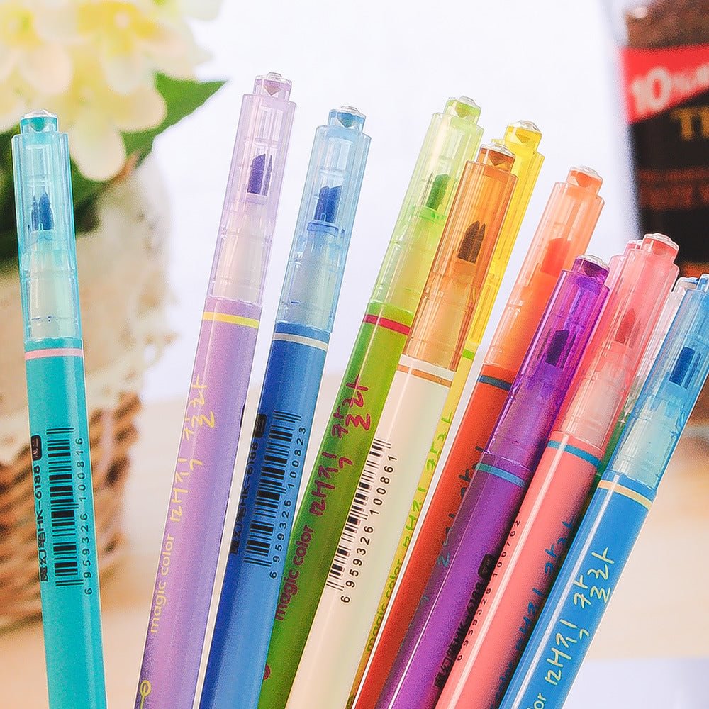 12 Color Magic Color Changing Pen Highlighter