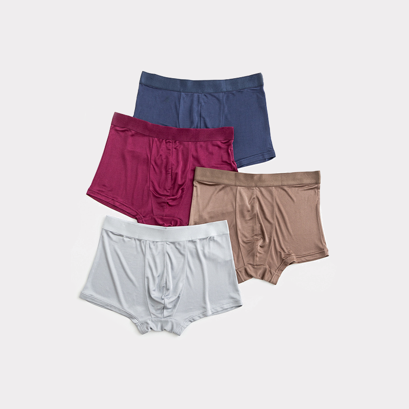 Silk Boxer Briefs Set For Men