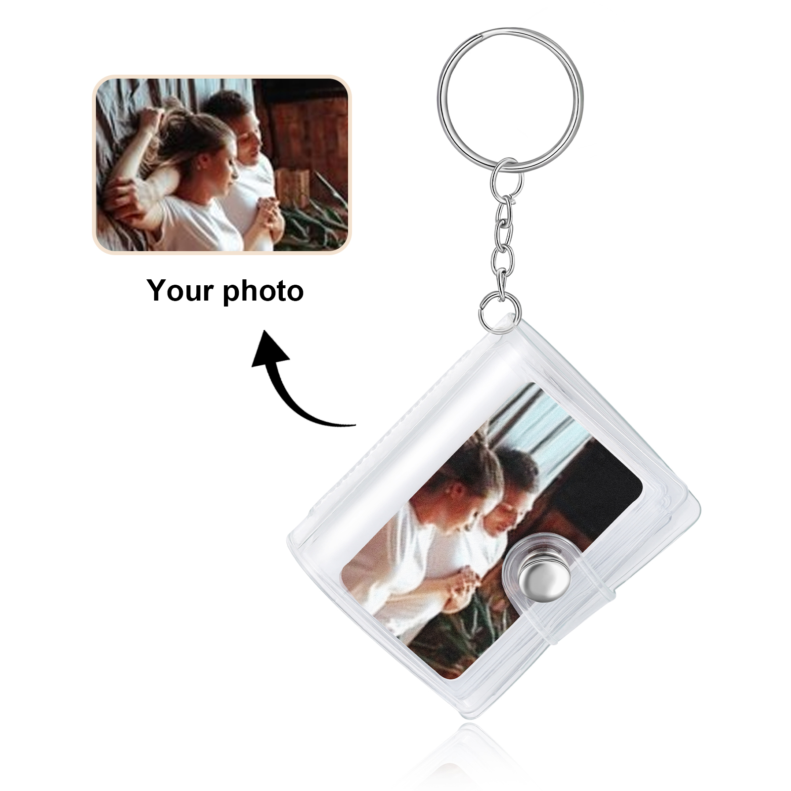 Personalized Mini Photo Album Keychain Custom 10 Photos Keychain ...