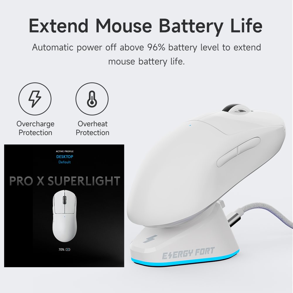 Mouse Wireless Charger for Logitech G Pro X Superlight G502 lightspeed ...