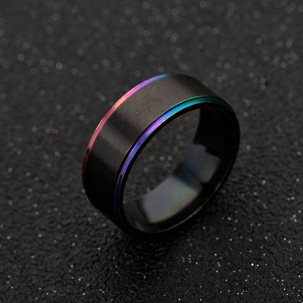 Laser Plated Rainbow Edge Rave Ring | Undetectd