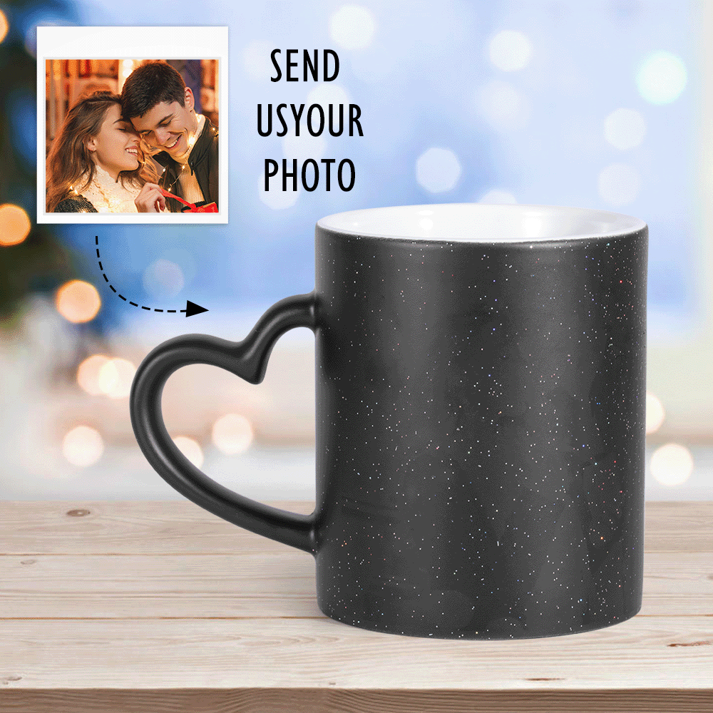Mug Photo Personnalisé Tasse Magique en Céramique Sensible à la Chaleur ...