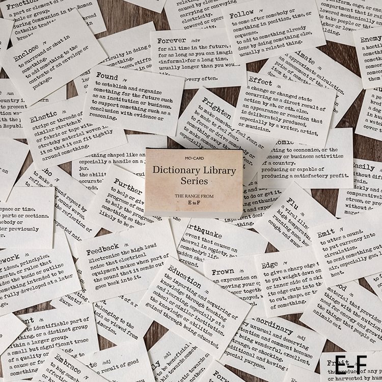 JOURANLSAY 100 Sheets Dictionary Library Basic Decoration Material Memo ...