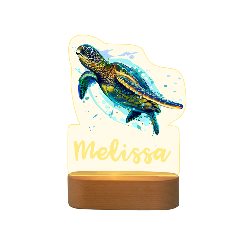 Custom Name Sea Turtle Night Light