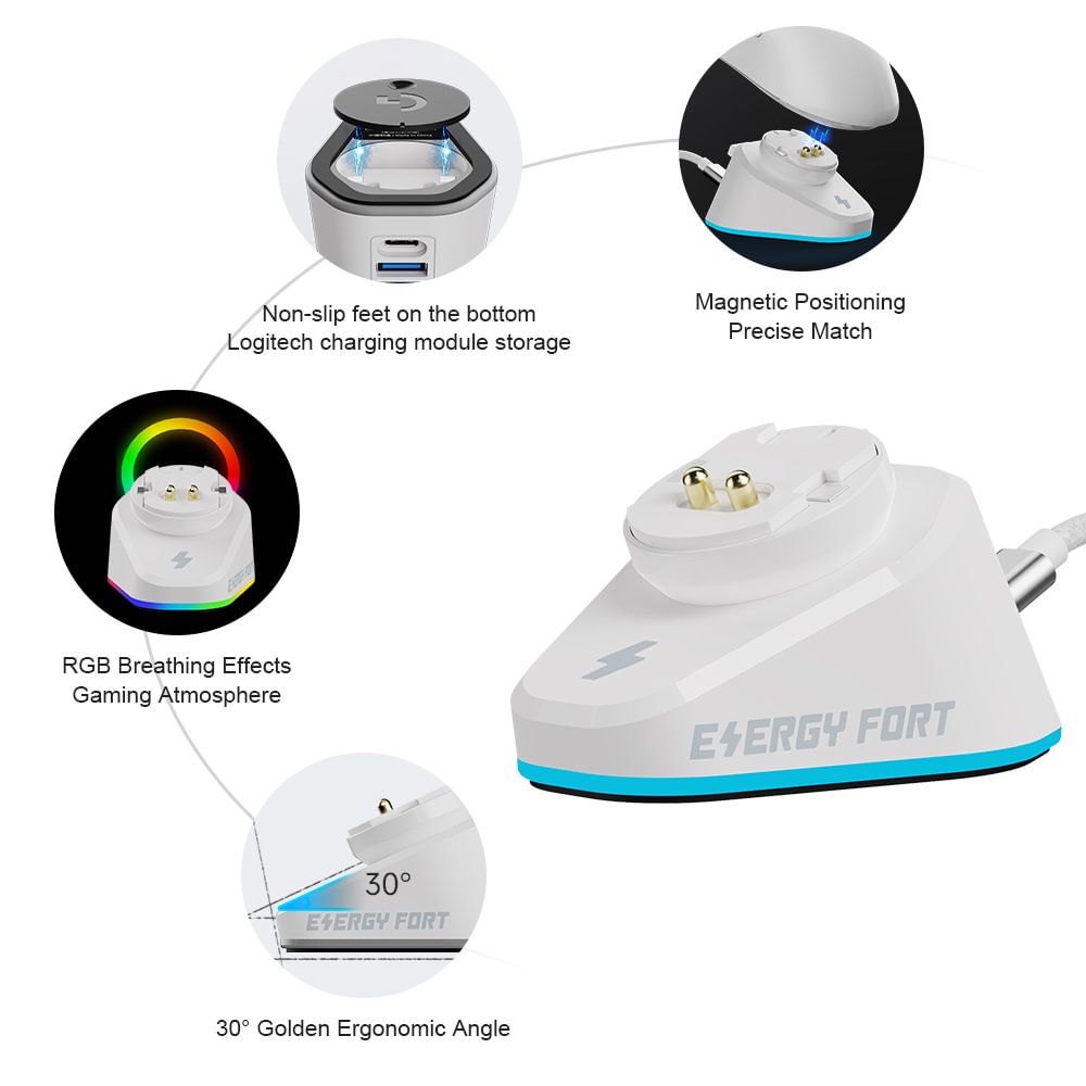 Mouse Wireless Charger for Logitech G Pro X Superlight G502 lightspeed ...