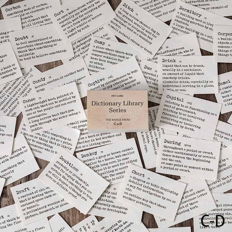 JOURANLSAY 100 Sheets Dictionary Library Basic Decoration Material Memo ...