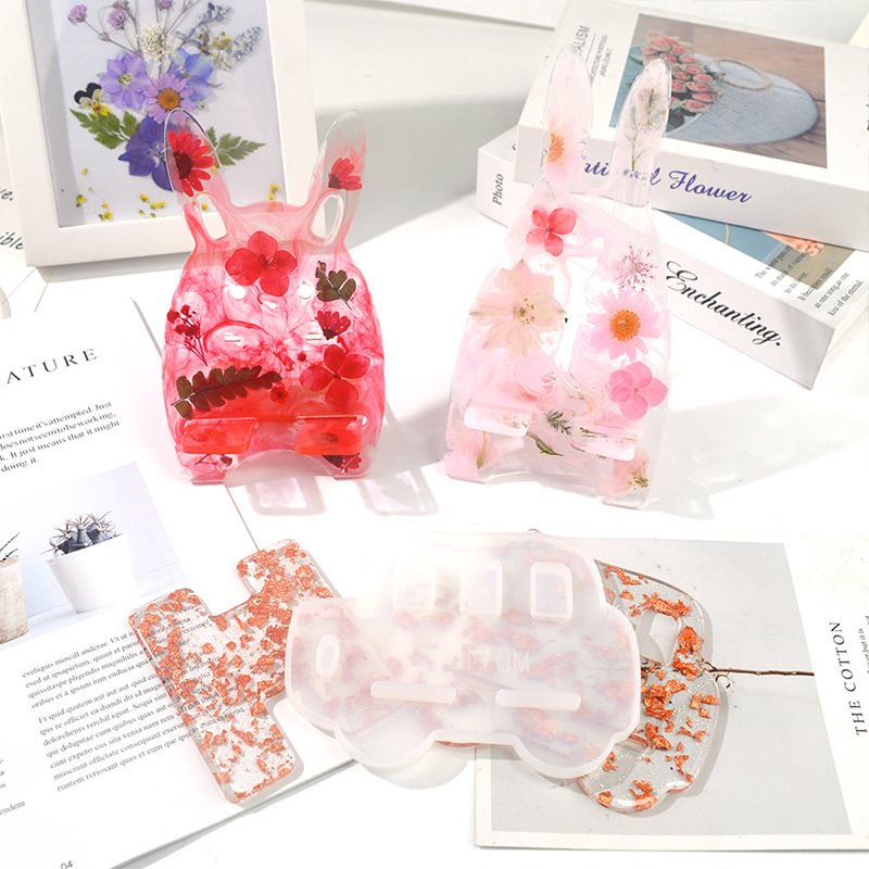 6 Cute Simple Phone Stand Resin Mold (9 PCS)